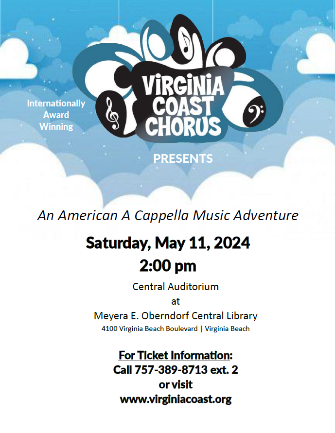 Virginia Coast Chorus - 05/11/2024 2:00pm - Virginia Coast Chorus - An ...